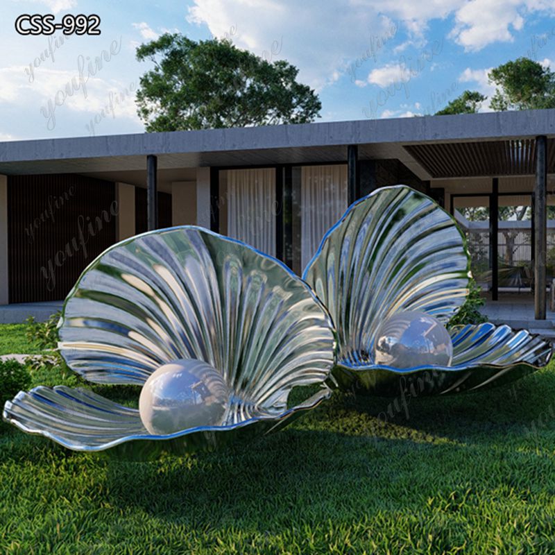 Stainless Steel Sea Shell Sculpture for Beachfront CSS-992 - YouFine