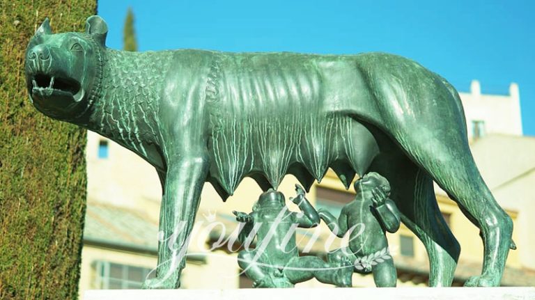 Captivating She-Wolf Statue: A Masterpiece of Bronze Animal Sculpture ...