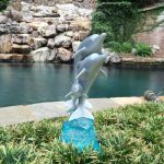 Outdoor Bronze Group Dolphin Sculptures Water Fountain for Pool BOK1 ...