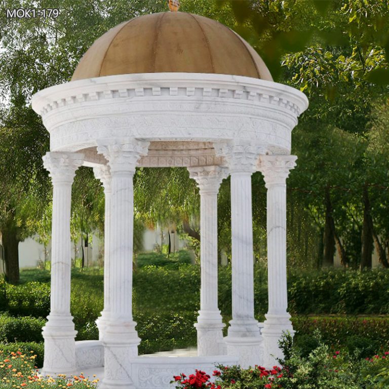 Natural Marble Large Outdoor Gazebo for Garden MOK1-179