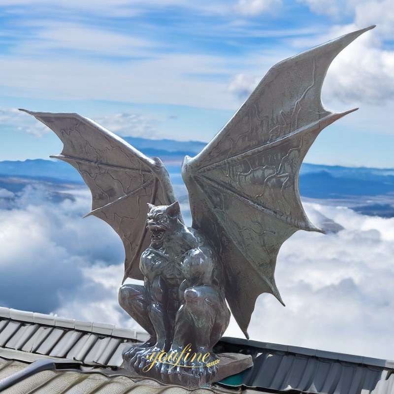 Large Antique Garden Bronze Gargoyles Statue for Roof-YouFine