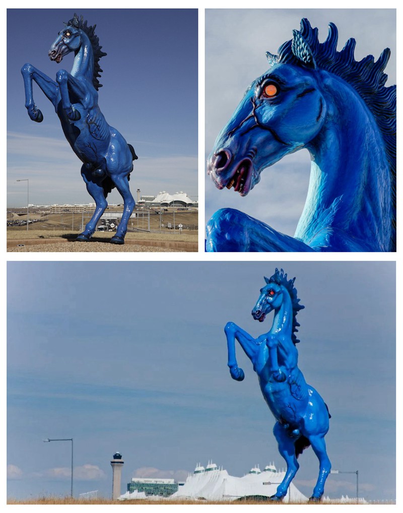 Large Bronze Mustang Statue Rearing Horse Art for Sale-YouFine Sculpture