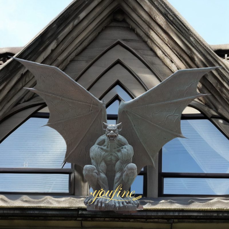 Large Antique Garden Bronze Gargoyles Statue for Roof-YouFine