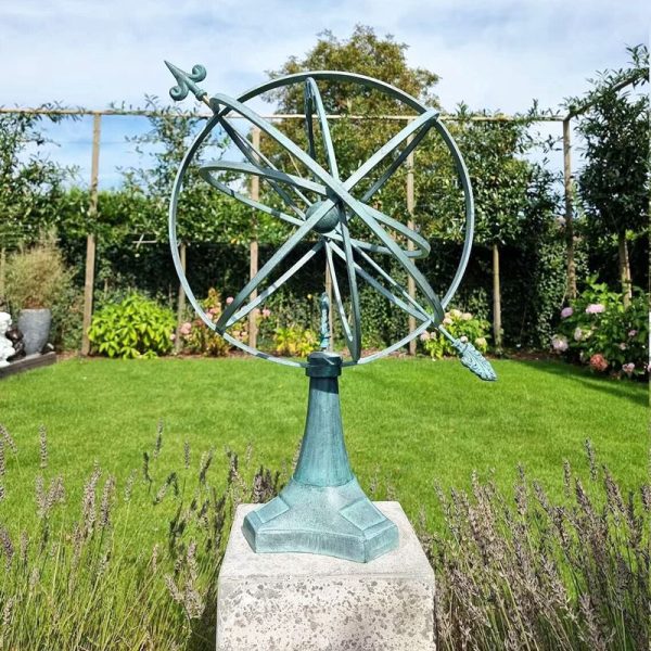 Best Unique Bronze Armillary Sphere Outdoor Garden Sundial Statue