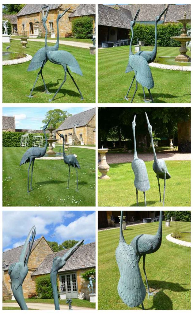 Outdoor Garden Bronze Bird Water Fountain Art-YouFine Sculpture