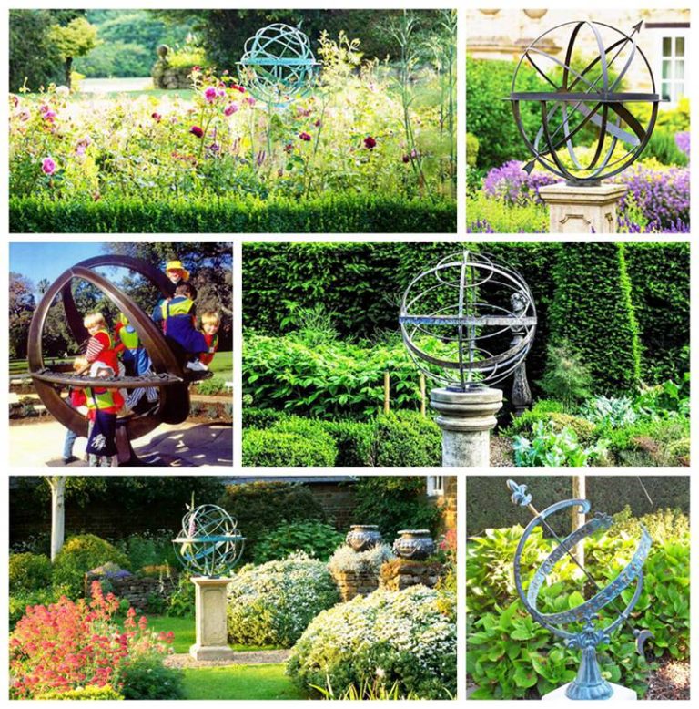 Best Unique Bronze Armillary Sphere Outdoor Garden Sundial Statue