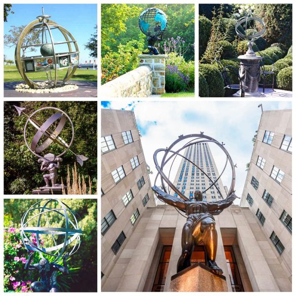 Best Unique Bronze Armillary Sphere Outdoor Garden Sundial Statue