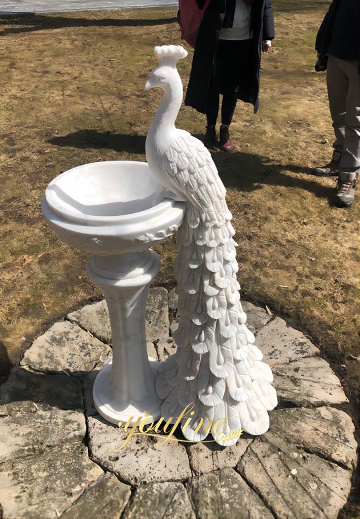 Fantastic Colorful Marble Phoenix Bird Statue in Stock