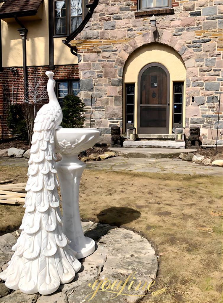 Fantastic Colorful Marble Phoenix Bird Statue in Stock