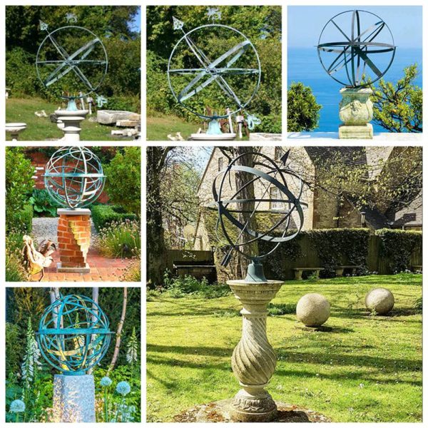 Best Unique Bronze Armillary Sphere Outdoor Garden Sundial Statue