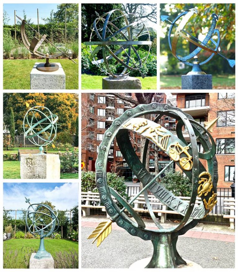 Best Unique Bronze Armillary Sphere Outdoor Garden Sundial Statue ...