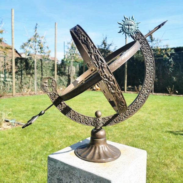 Best Unique Bronze Armillary Sphere Outdoor Garden Sundial Statue