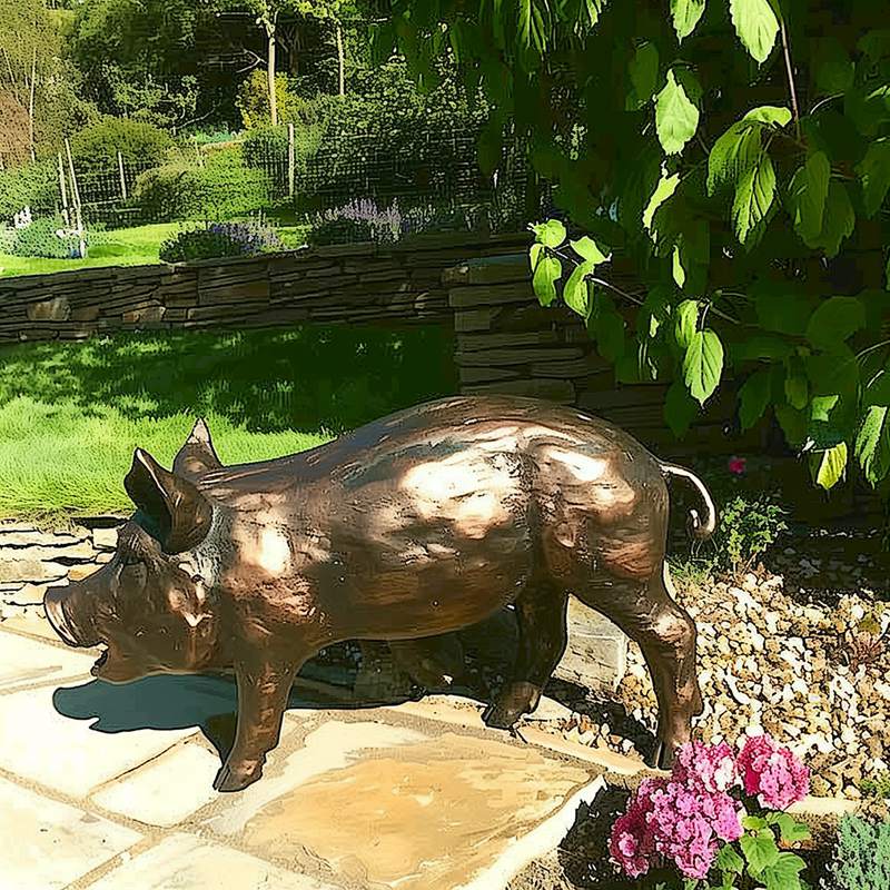 Bronze Pig Statue Garden Animal Sculpture for Sale-YouFine