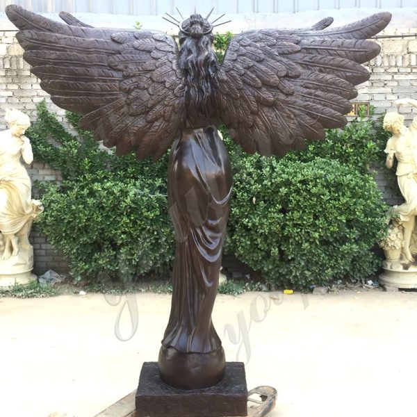 Bronze Female Winged Angel Statue Garden Drcor for Sale-YouFine Sculpture