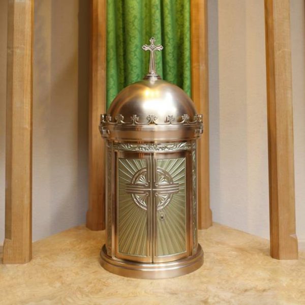 Exquisito Tabernáculo de Bronce con Pedestal para Iglesia