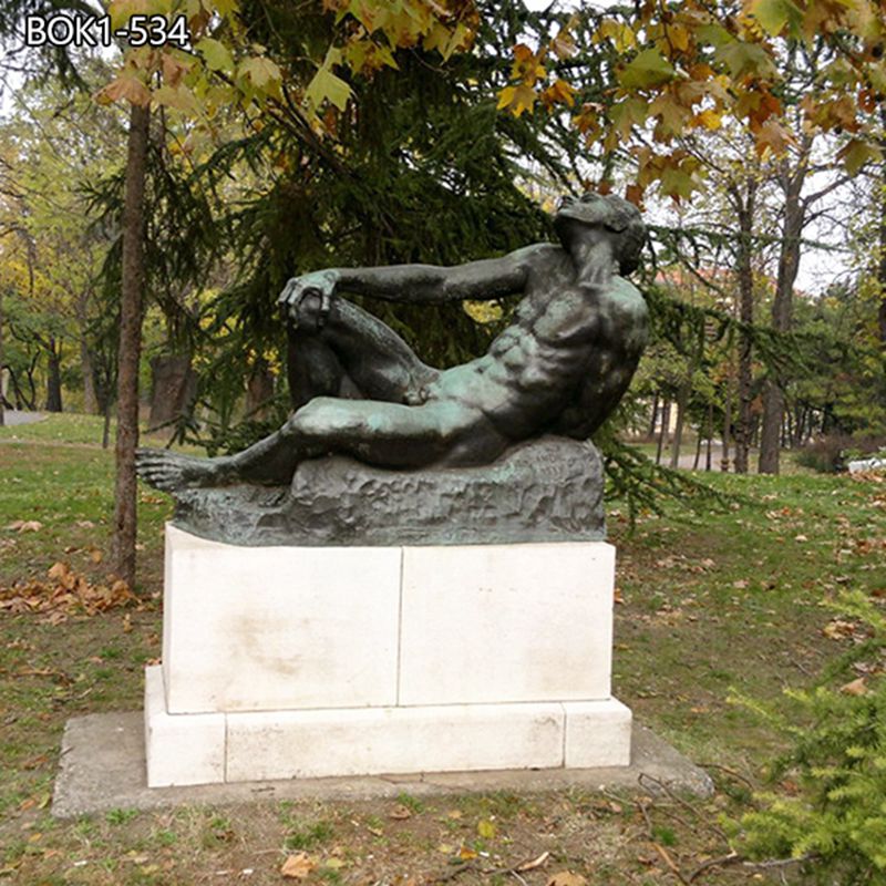 Bronze Recumbent Male Nude Statue Toma Rosandic Art - YouFine Sculpture