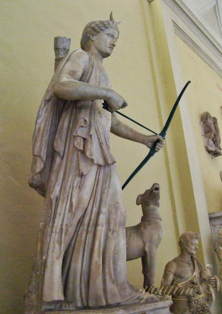 Hand Carved Roman Marble Statue of Artemis for Sale