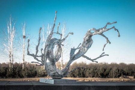 Modern Stainless Steel Water Splash Sculpture - YouFine Sculpture