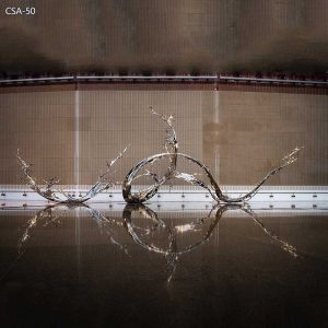 Modern Stainless Steel Water Splash Sculpture - YouFine Sculpture