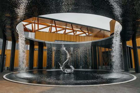 Modern Stainless Steel Water Splash Sculpture - YouFine Sculpture