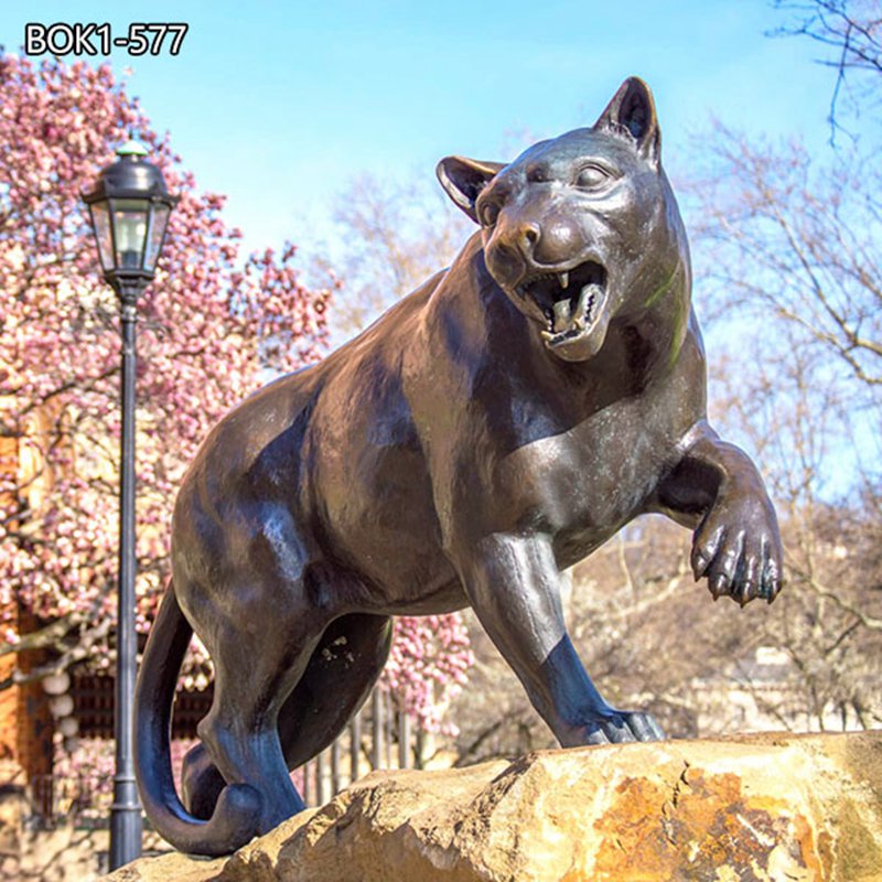 Bronze Wildlife Pitt Panther Statue School Campus Animal Mascot ...