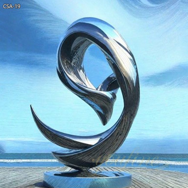 Contemporary Abstract Metal Outdoor Sculpture for Seaside