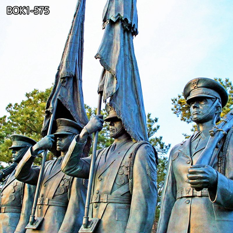 Large Bronze Honor Guard United States Air Force Memorial Military Replica