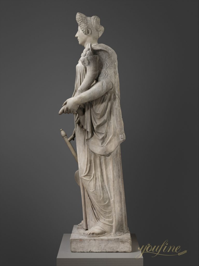 Roman Tyche White Marble Fortuna Goddess Statue - YouFine