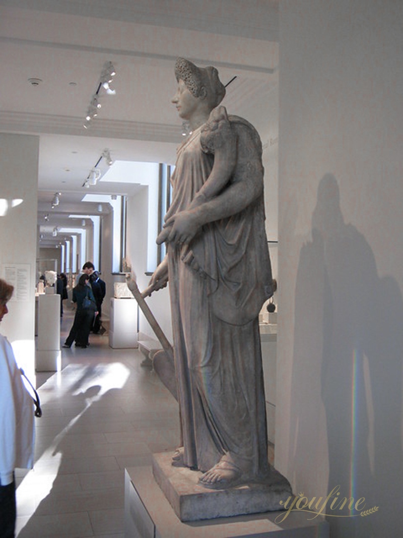 Roman Tyche White Marble Fortuna Goddess Statue - YouFine