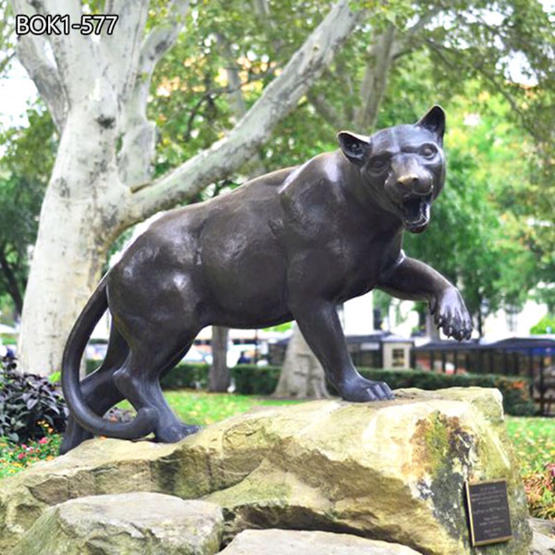 Bronze Wildlife Pitt Panther Statue School Campus Animal Mascot ...