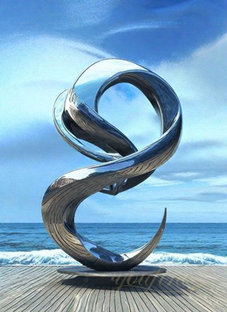 Contemporary Abstract Metal Outdoor Sculpture for Seaside