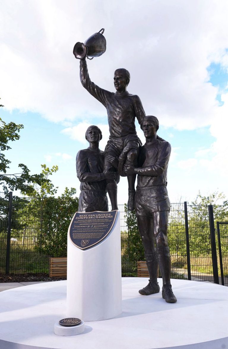 Famous Bronze Football Players Statues