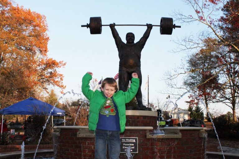 Bronze Weightlifter Paul Anderson Statue