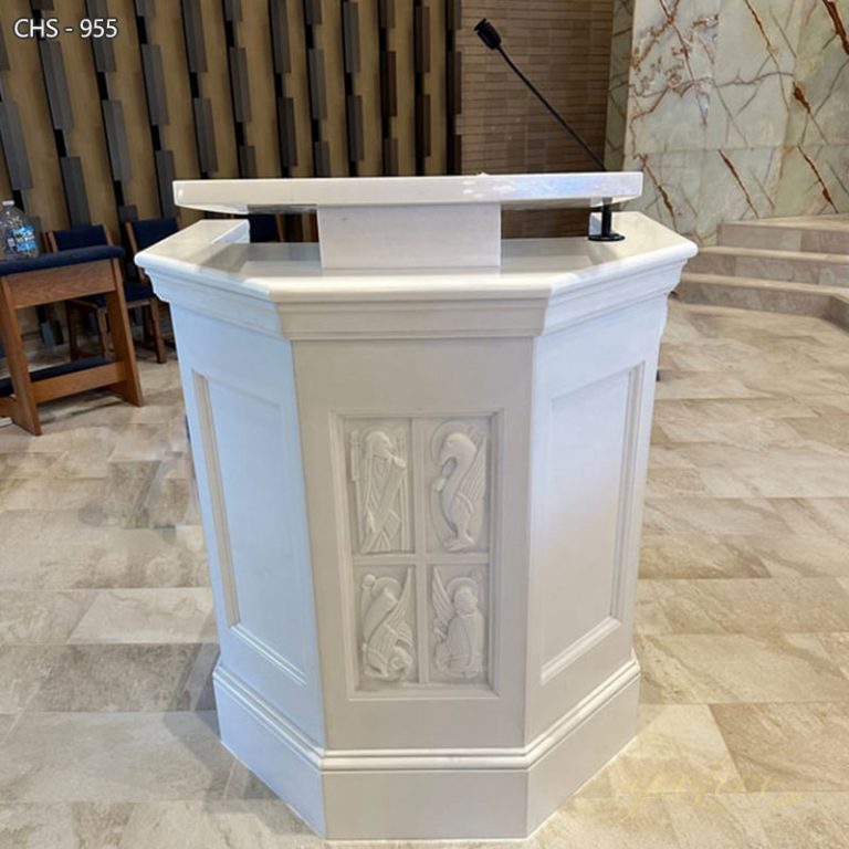 Four Living Ones Marble Pulpit for Church - YouFine