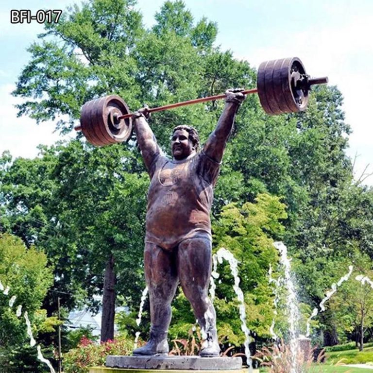 Bronze Weightlifter Paul Anderson Statue