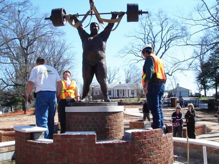 Bronze Weightlifter Paul Anderson Statue