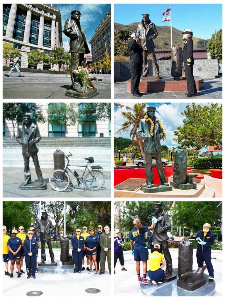 The Lone Sailor Bronze Statues United States Navy Memorial