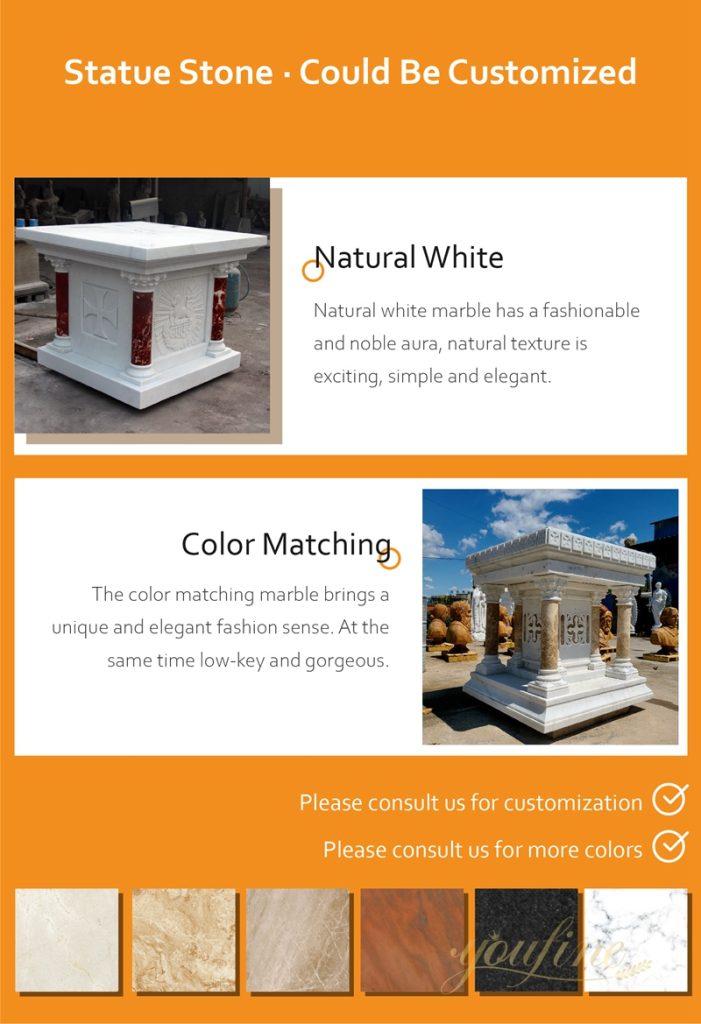 Custom Size And Design Made Marble Altar For Sale - YouFine