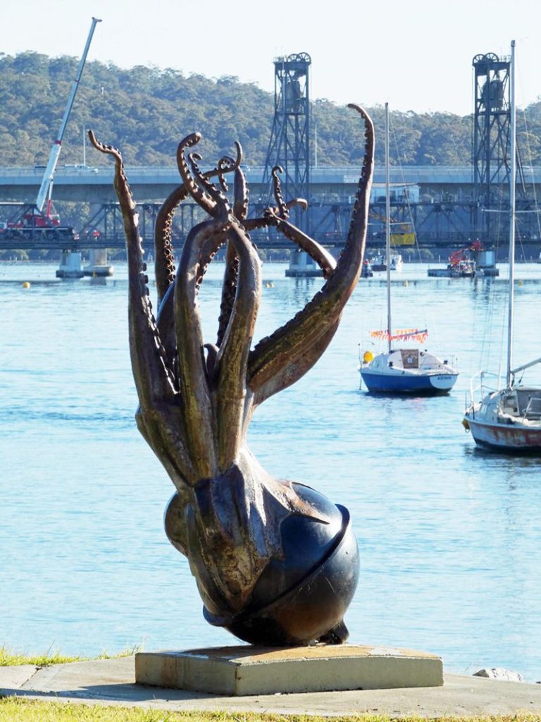 Lifesize Bronze Squid Sculpture