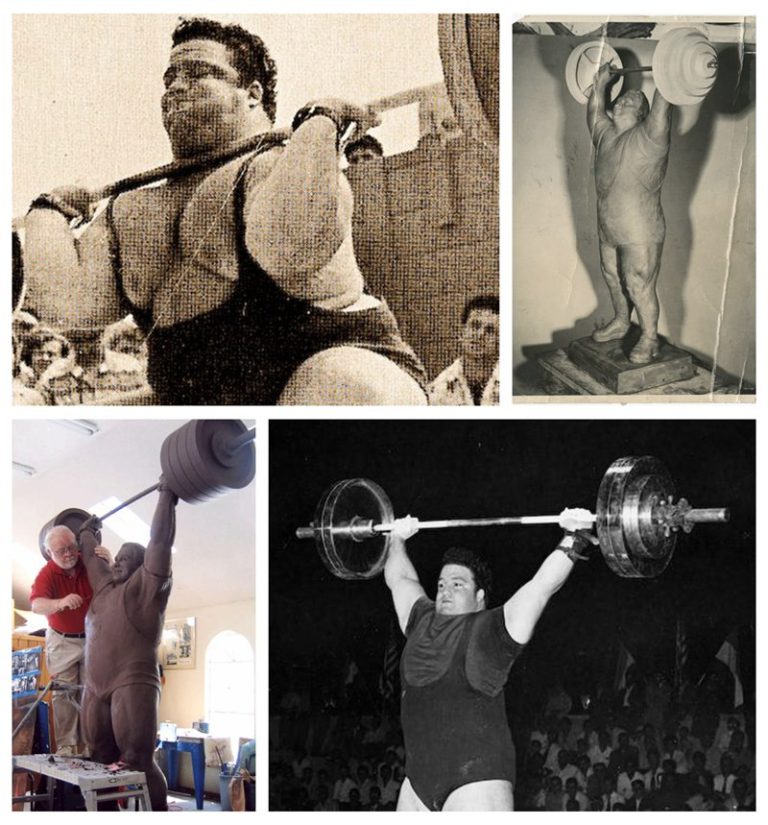 Bronze Weightlifter Paul Anderson Statue