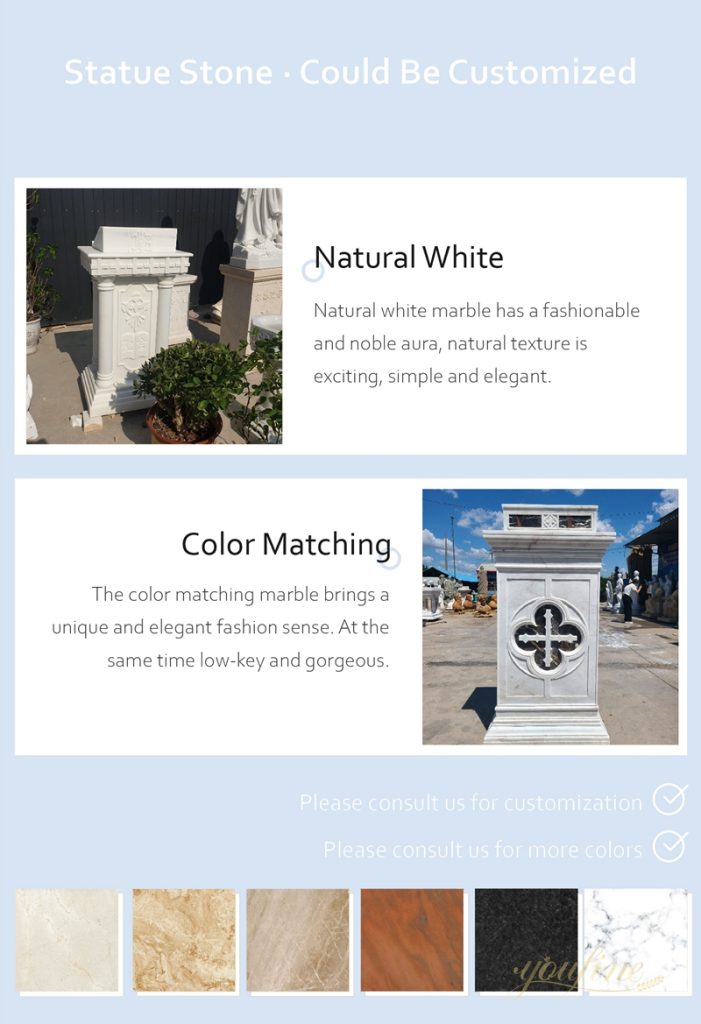 Four Living Ones Marble Pulpit for Church - YouFine