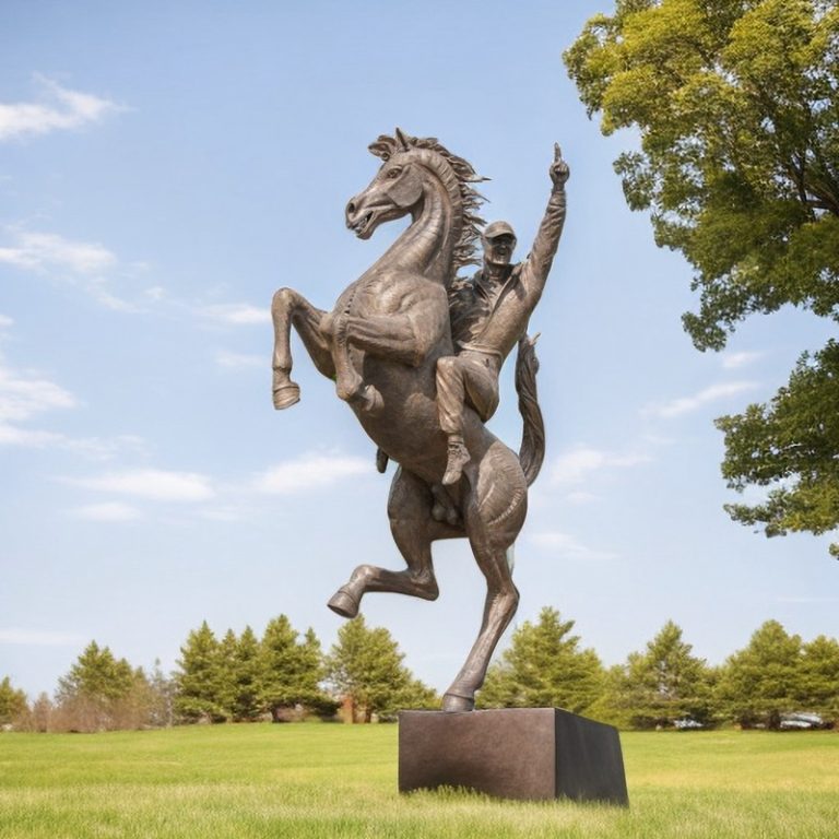 Bronze Ferrari Prancing Horse Statue Champion Schumacher Monument-YouFine