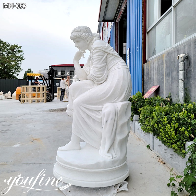 Custom Marble Woman Sitting Statue Garden Decor for Sale YouFine