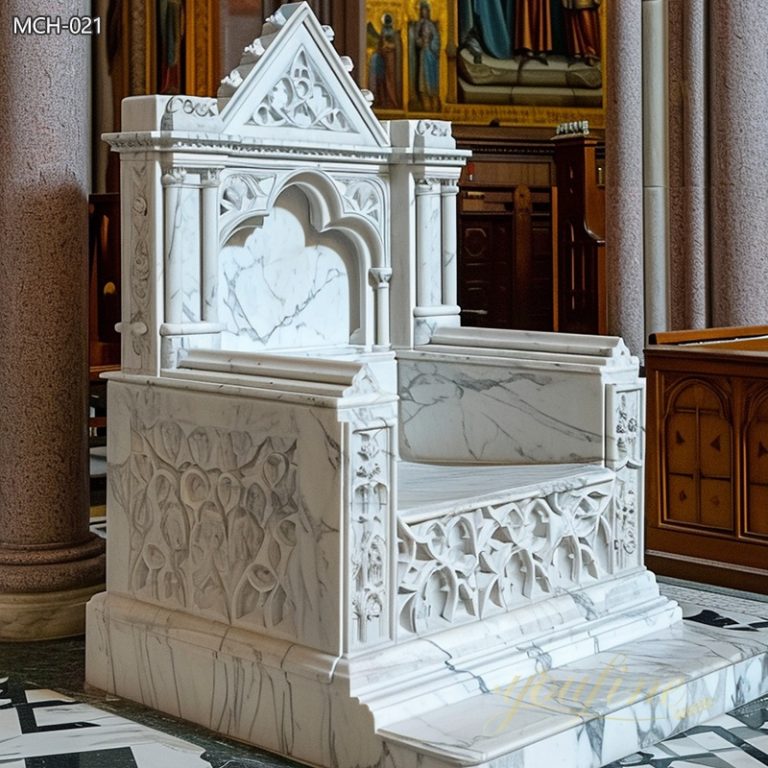 Natural Marble Bishop Throne Chair for Church - YouFine