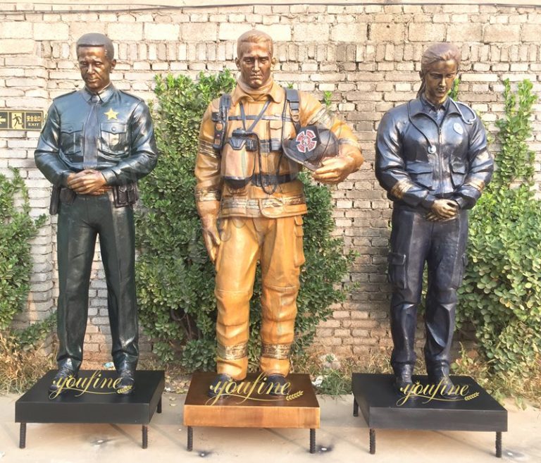 Outdoor Firefighters Statue-YouFine Sculpture