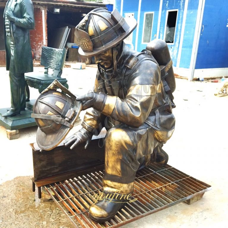 Outdoor Firefighters Statue-YouFine Sculpture