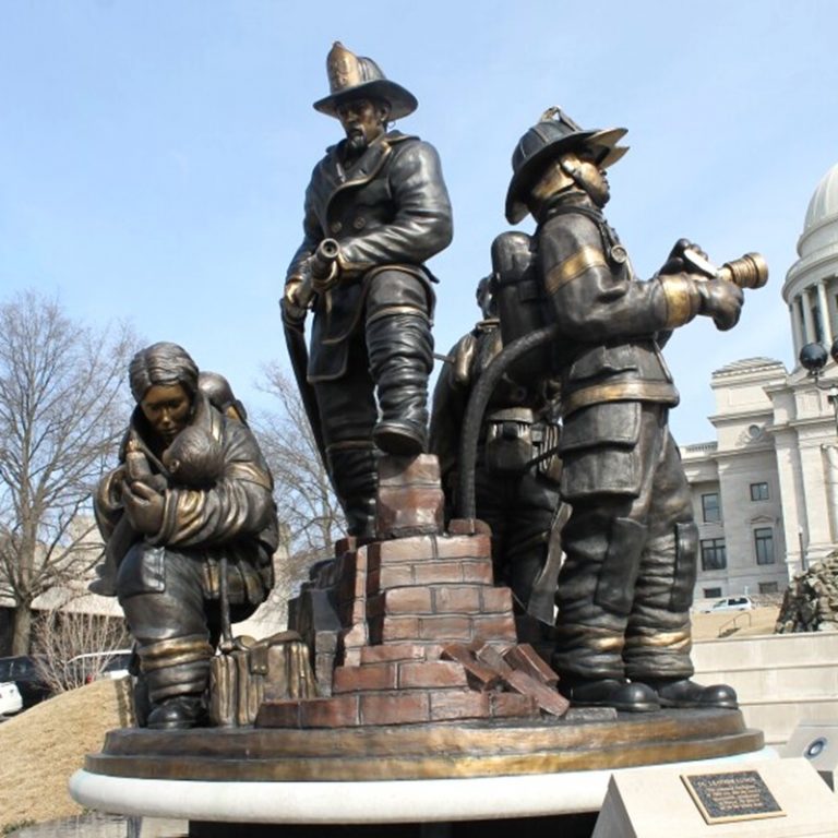 Outdoor Firefighters Statue-YouFine Sculpture