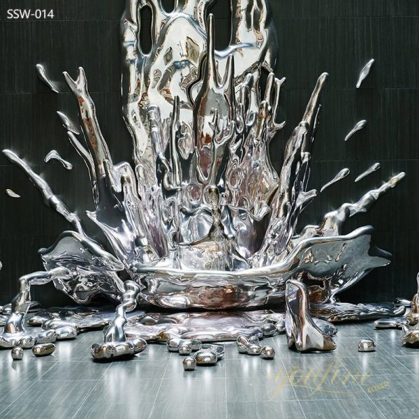 Incredible Metal Splash Sculpture Drops Art Installation - YouFine