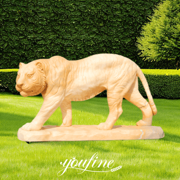 Life Size Outdoor Marble Tiger Statue for Sale - YouFine