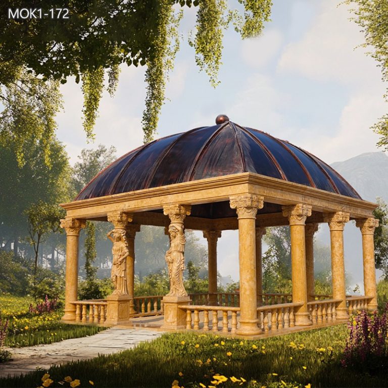 Natural Marble Large Garden Gazebo for Outdoor - YouFine